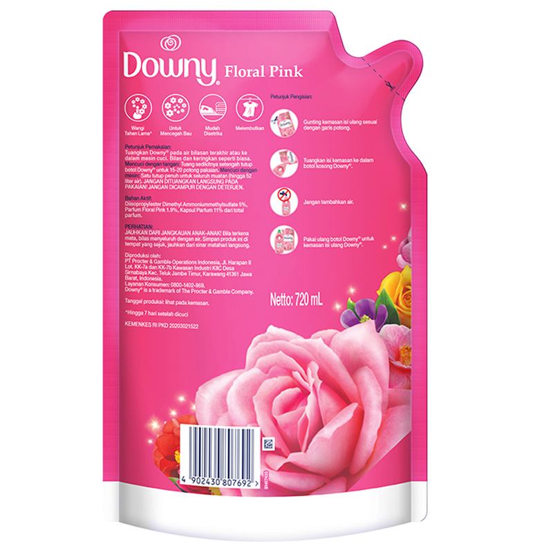 Jual Downy Floral Pink Refill 720ml Di Seller Ayu Nadi - Pemecutan ...