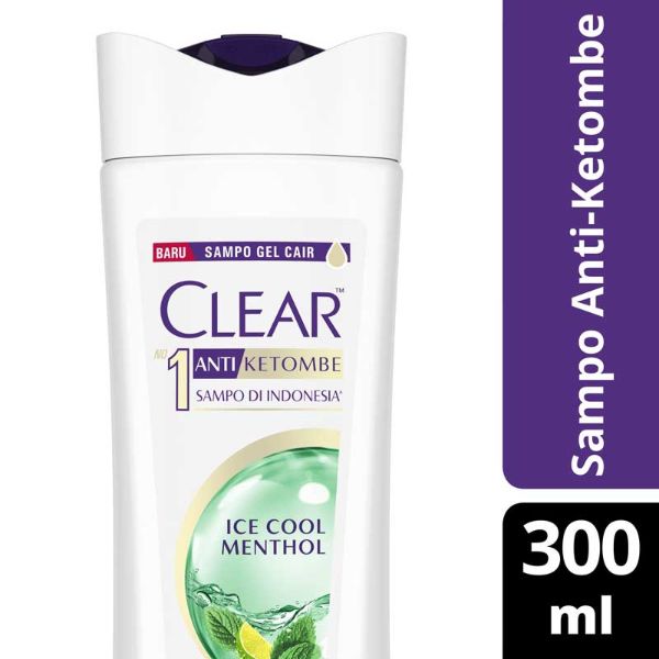 Jual CLEAR Ice Cool Menthol 300Ml - Anti Dandruff Shampoo, Shampoo Anti ...