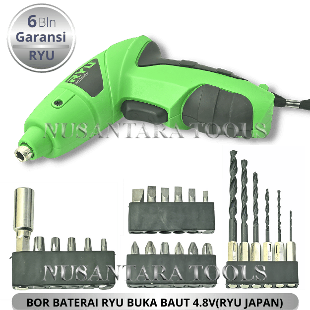 Promo MESIN BOR CHARGE RYU BOR BATERAI RYU BUKA BAUT 4.8V RCD4.8V-1 ...