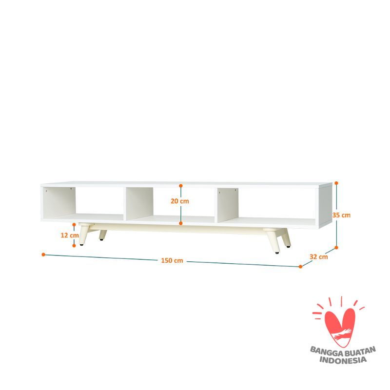Jual iFURNHOLIC Retro AV Table 110 - Meja TV Minimalis - Furniture di ...