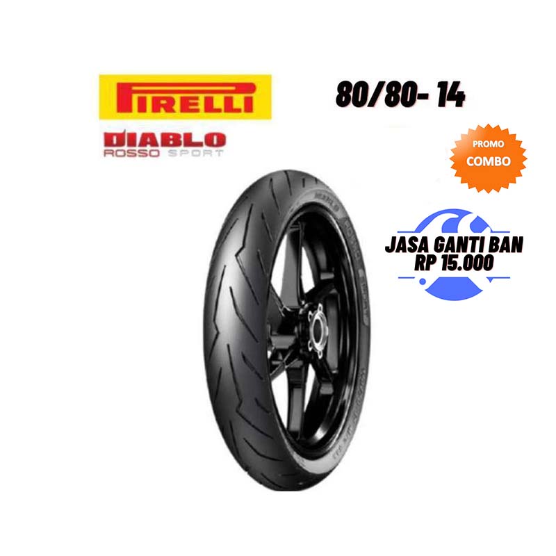 Jual Pirelli Diablo Rosso Sport [80/80 - 14] Ban Depan Motor Vario Mio ...