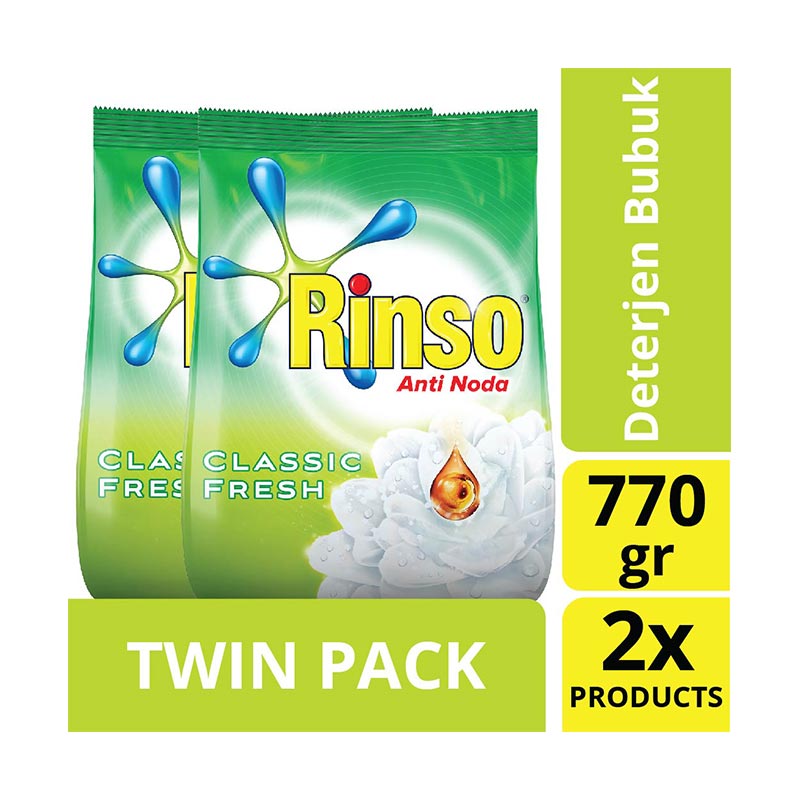 Jual Surabaya - RINSO Anti Noda Powder Detergent [770 g/2 pcs] di ...