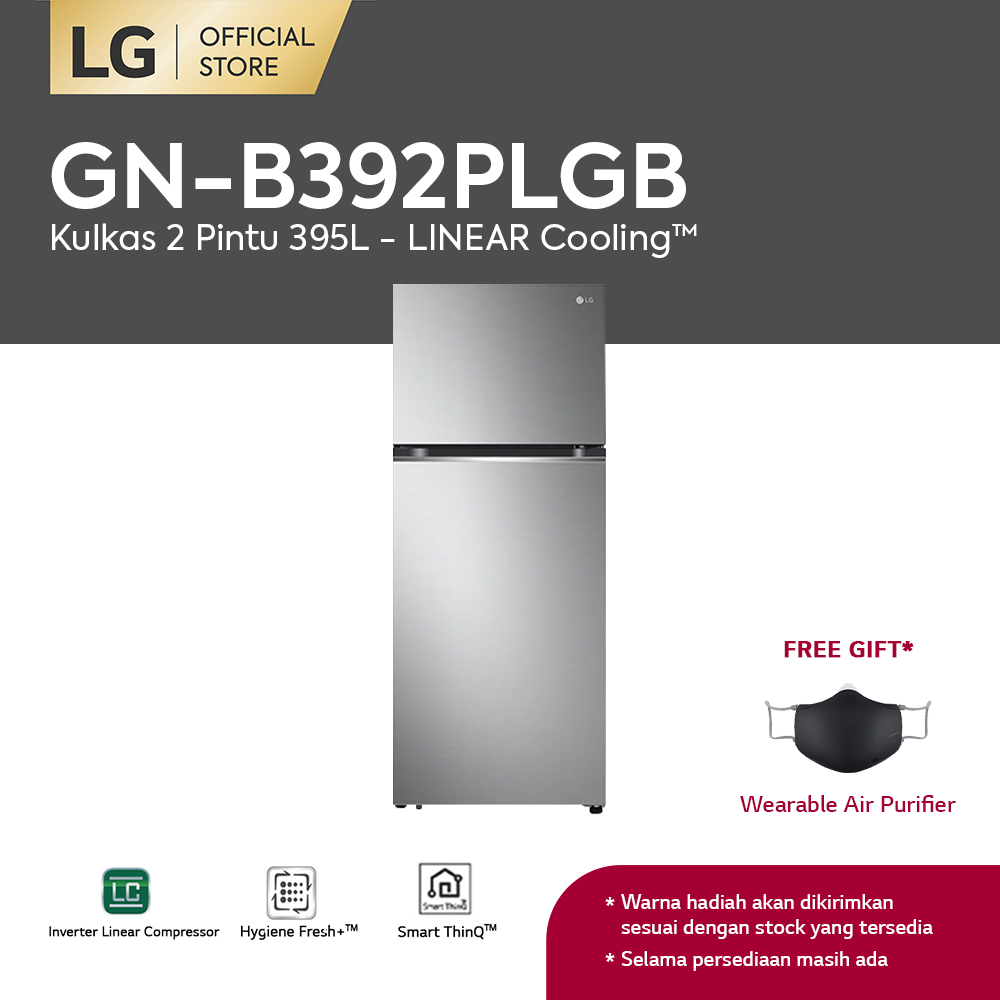 Jual LG GN B392PLGB Smart Inverter Compressor Kulkas 2 Pintu 395L jual-lg-gn-b392plgb-smart-inverter-compressor-kulkas-2-pintu-395l