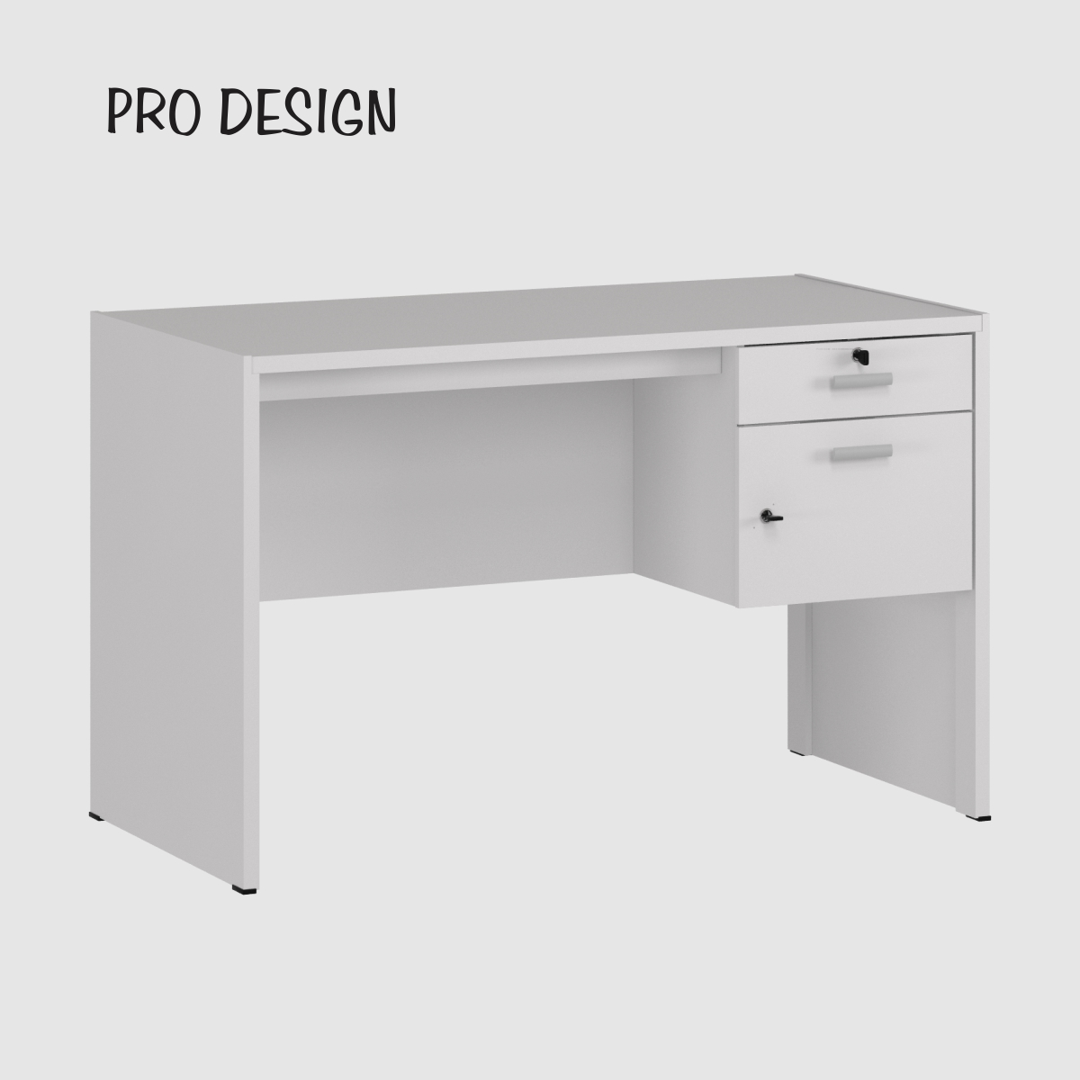 Promo Pro Design Volta Meja Kerja Kantor [Ukuran 120 cm] - White Jawa ...