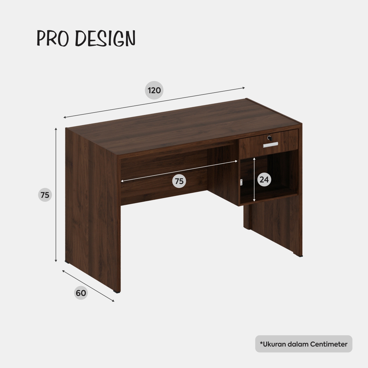 Jual Pro Design Volta Meja Kerja Kantor [ukuran 120 Cm] Di Seller Pro ...
