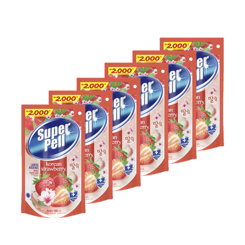 Promo Super Pell Pembersih Lantai Korean Strawberry [100 mL/ Refill ...