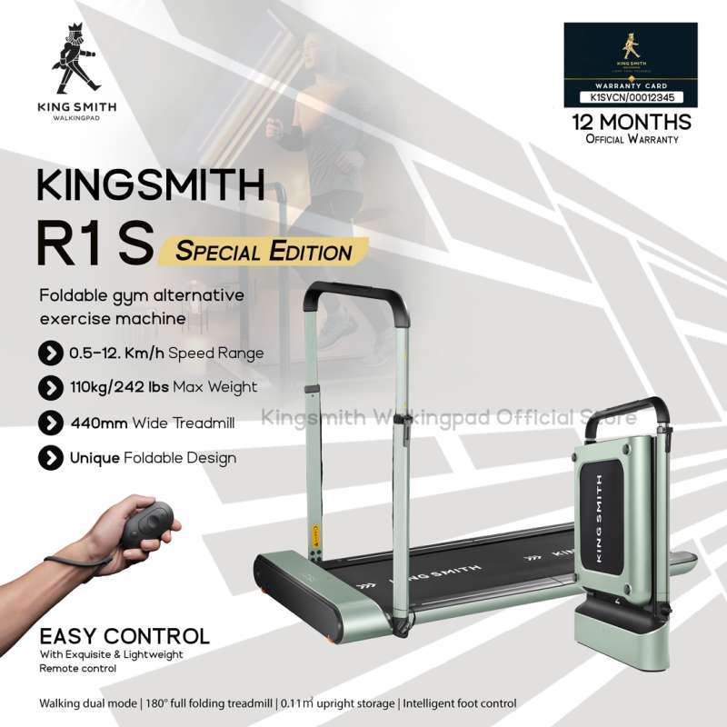 Jual Kingsmith WalkingPad R1S 2 in 1 Fitness Treadmill Special Edition ...