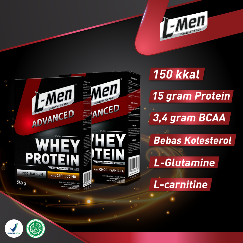 Promo L-men Whey Advanced Choco Vanilla 500g - Suplemen Tinggi Whey ...