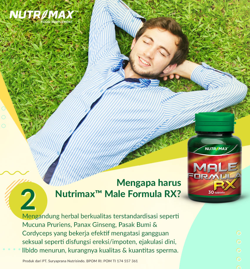 Promo [last Chance] - Nutrimax Male Formula Rx Suplemen Kesehatan [30 Tablet] Diskon 42% Di ...