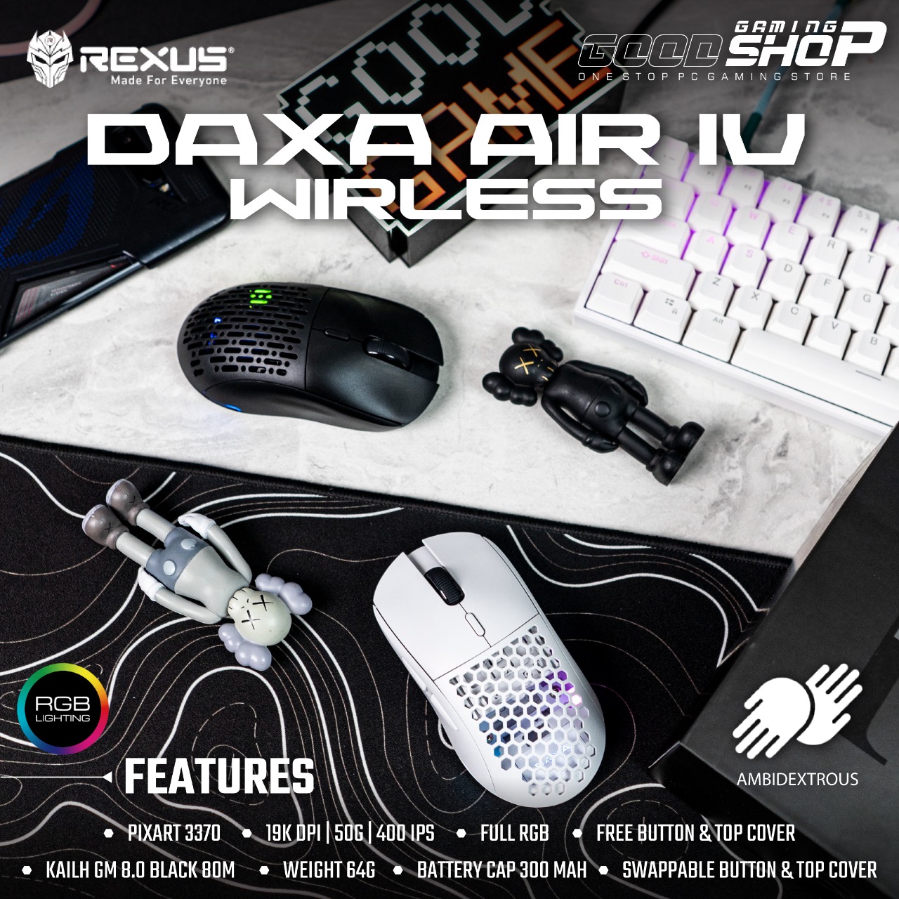 Jual Rexus Daxa Air IV - Gaming Mouse di Seller GOOD GAMING SHOP ...