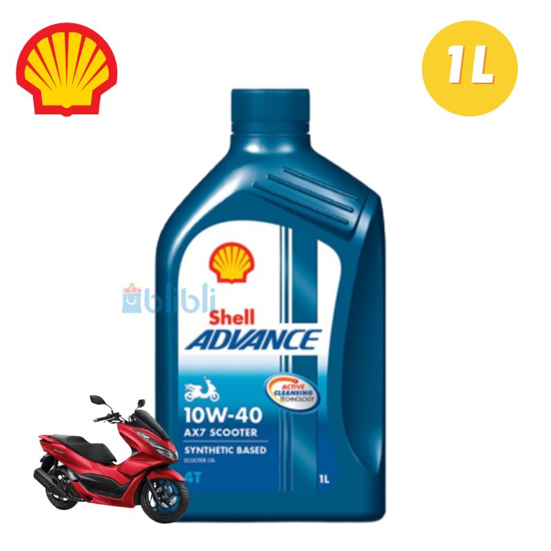 Jual Shell Advance AX7 Scooter 10W40 [1L] Oli Shell Motor Shell Honda ...
