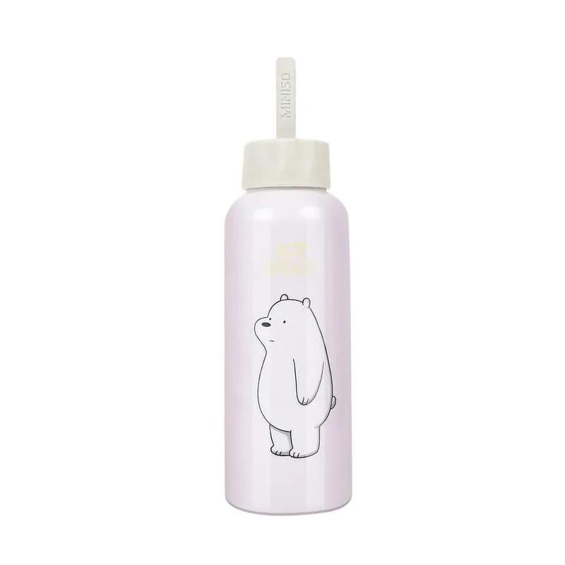 Jual Miniso Grizzly Official We Bare Bears Glass Water Bottle [300 mL ...