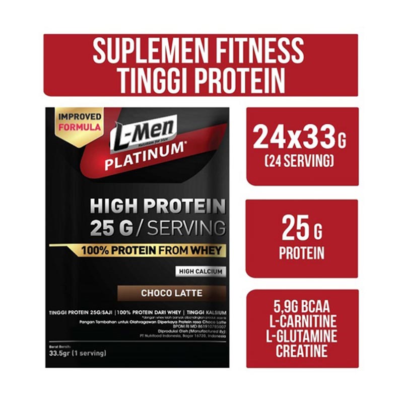 Jual L-Men Platinum Choco Latte Sachet [33.5 g/24pcs] di Seller L-Men ...