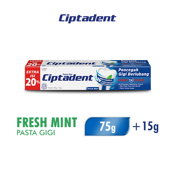 Promo Ciptadent Fresh Mint Tube Pasta Gigi [75 g] Diskon 10% di Seller ...