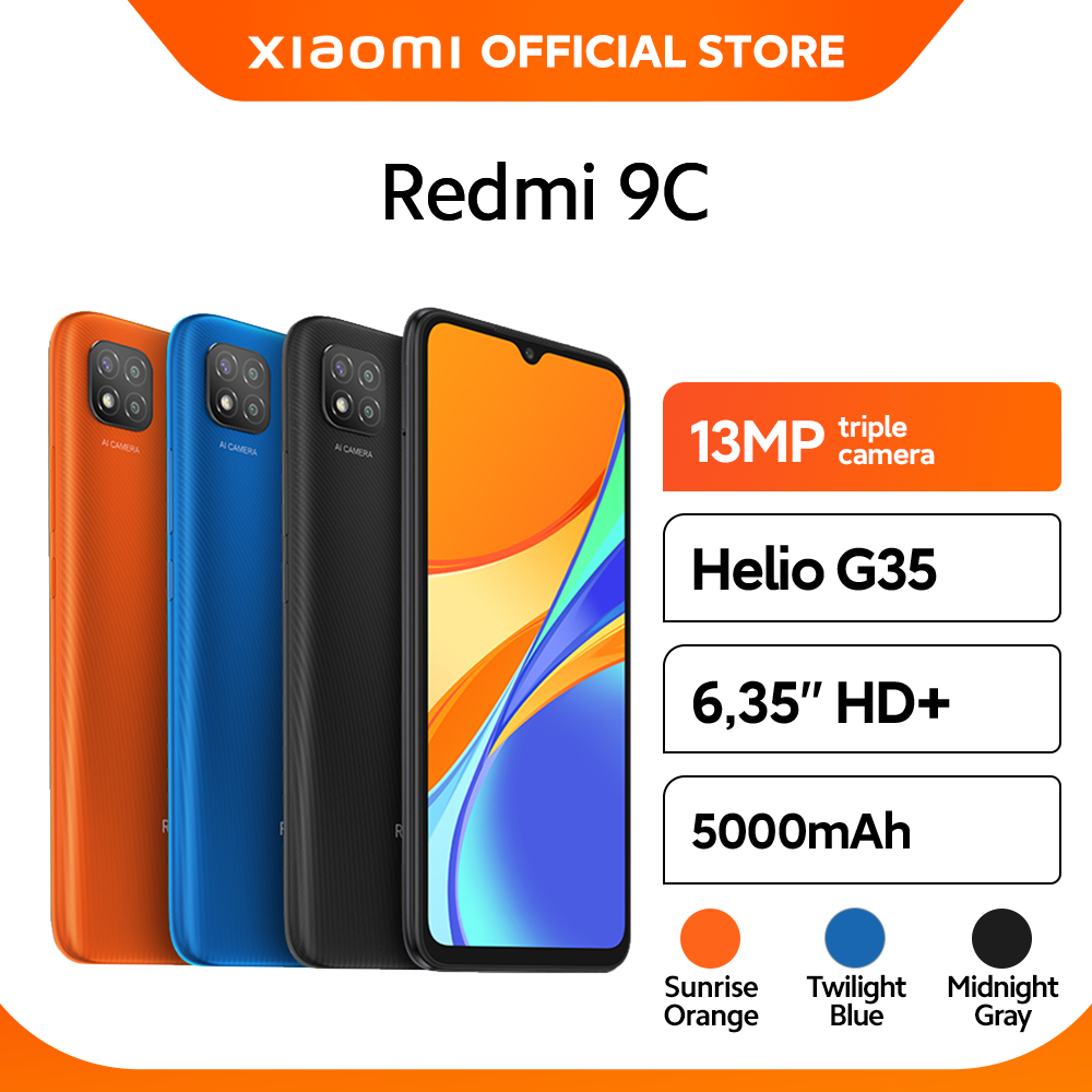 Promo Xiaomi Official Redmi 9C (4/64GB) DotDrop 6.53 HD+, Baterai ...