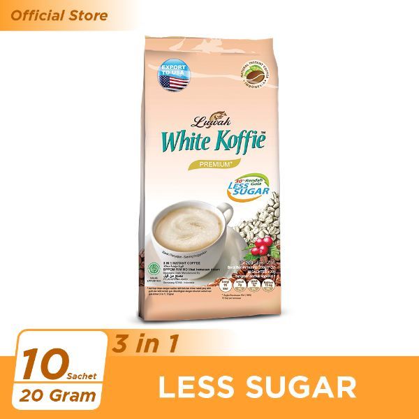 Jual Kopi Luwak Less Sugar White Koffie [20 g/ 10 pcs/ Bag] di Seller ...