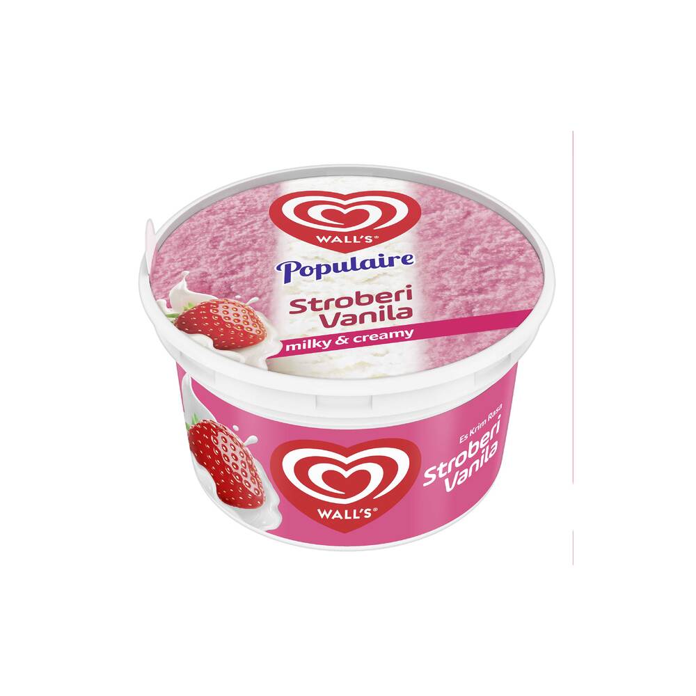 Promo Jakarta - Wall's Populaire Stroberi Dan Vanila [90 Ml] Diskon 7% ...