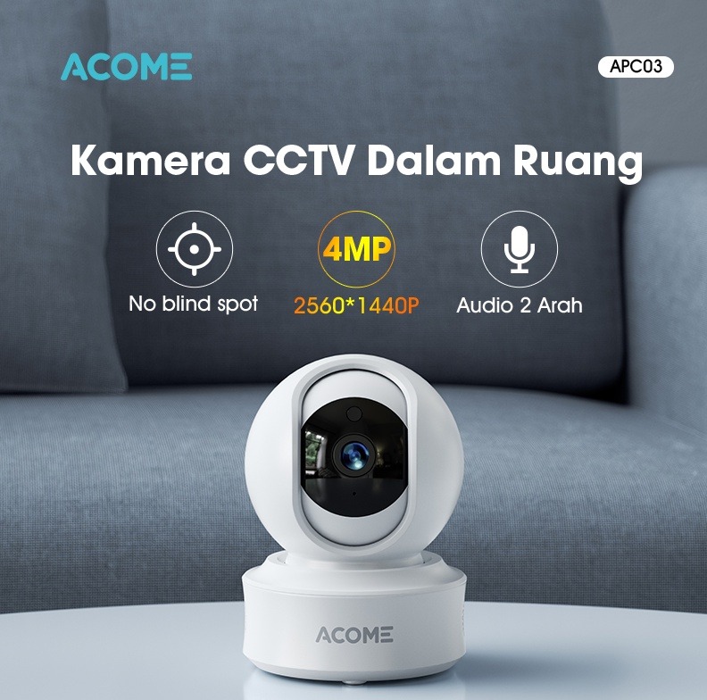 Promo Acome Horizontal View 355° & Vertikal View 110 Bardi Smart Indoor Ptz Ip Camera Cctv Wifi ...