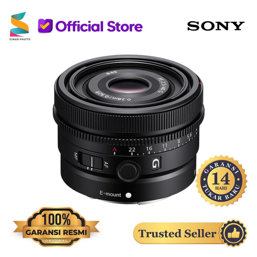 Promo Sony Lens FE 40mm f2.5 G Diskon 11% di Seller Sinar Photo - Sinar ...