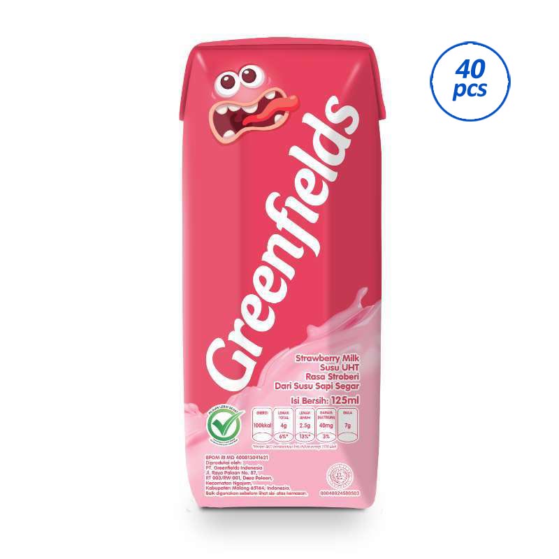Jual Medan - GreenFields UHT Strawberry Minuman Susu 125 mL [40 Pcs] di Seller Medan ...