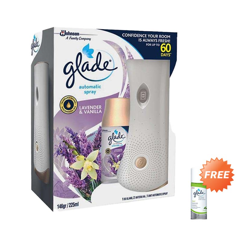 Jual Glade Automatic Spray Device [225ml] + reffill Lavender & Vanila Free Glade Air Sanitizer ...