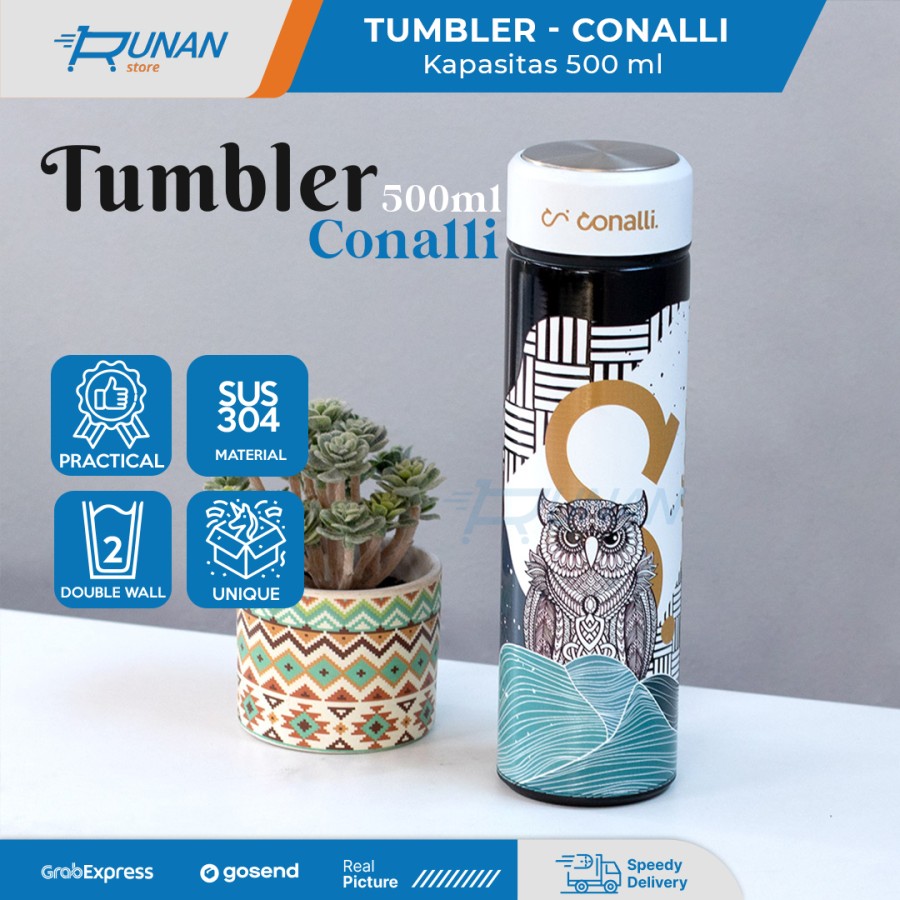 Jual Thermos Tumbler Kopi 500ml Conalli - Botol Termos Kopi Teh Tahan ...