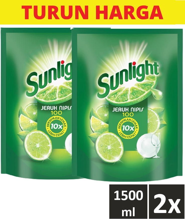 Promo Sunlight Sabun Cuci Piring Dishwash Jeruk Nipis 10X Bersihkan ...