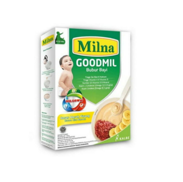 Jual MILNA Goodmil 6+ Beras Merah Pisang Bubur Bayi [120 g] di Seller ...