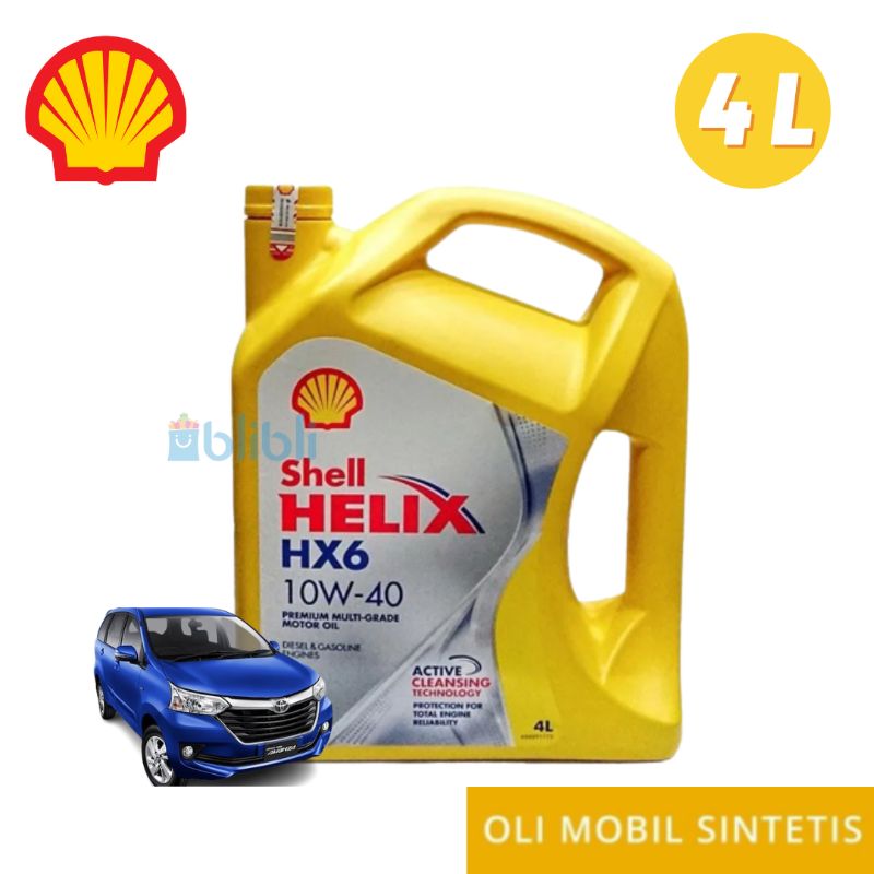 Promo Shell Helix HX6 10W40 [4L] Oli Mobil Bensin Diesel Shell Ukuran ...