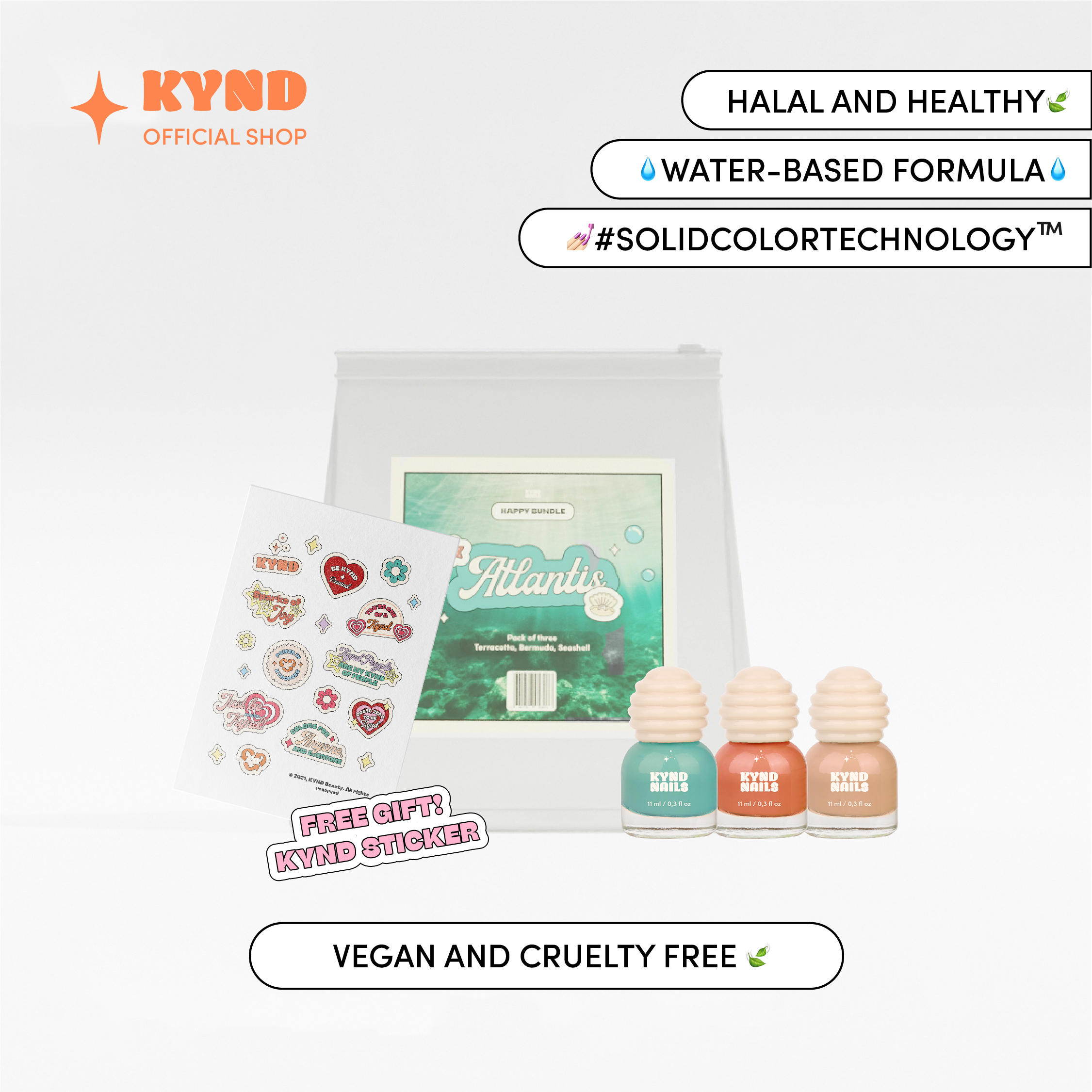 Promo KYND BEAUTY Atlantis Bundle | Waterbased Healthy Halal Peel-Off ...