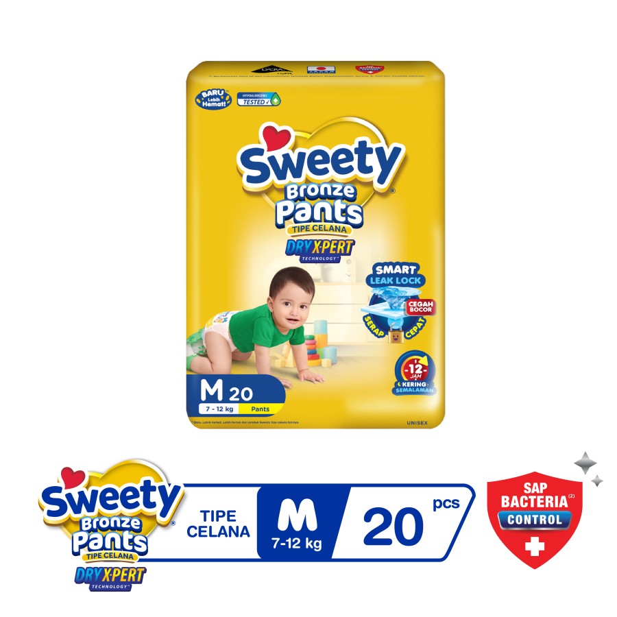 Promo Sweety Bronze Dry X-pert Pants Popok Bayi M 20s Diskon 29% di ...