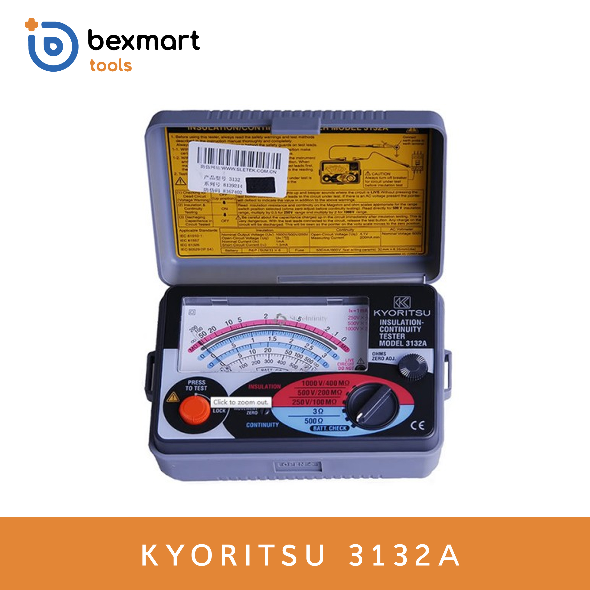Jual KYORITSU 3132A Analog Insulation Tester 1000V di Seller Bexmart ...