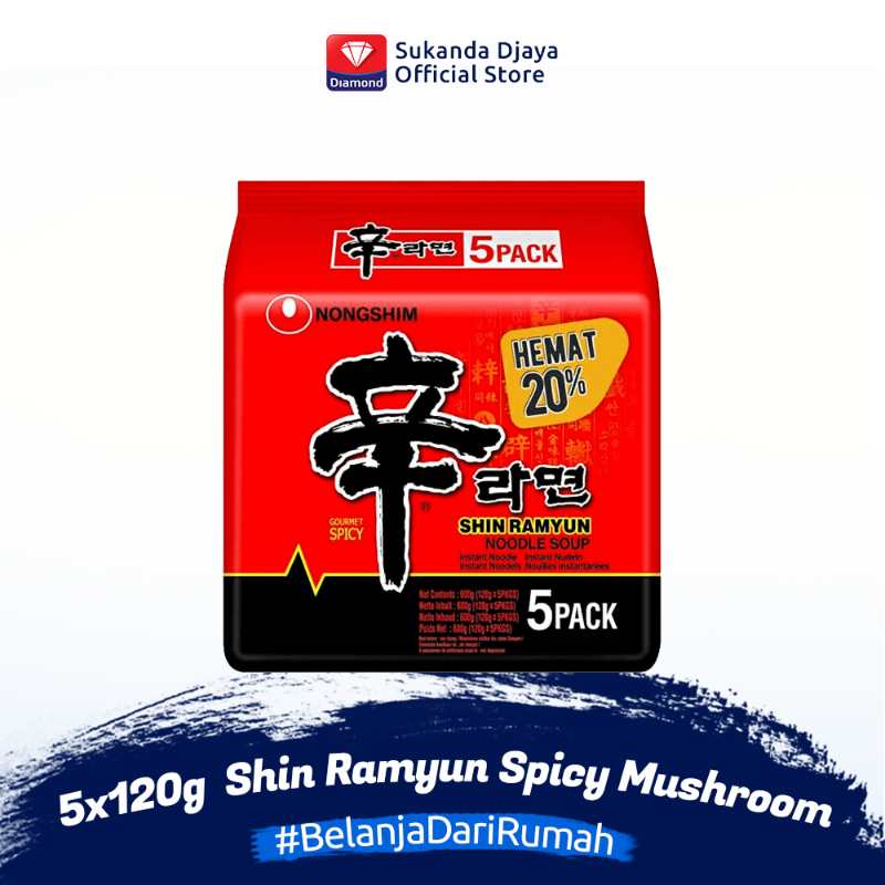 Jual TG - NONGSHIM Shin Ramyun Noodle Soup MultiPack Mie Instan [120 g ...