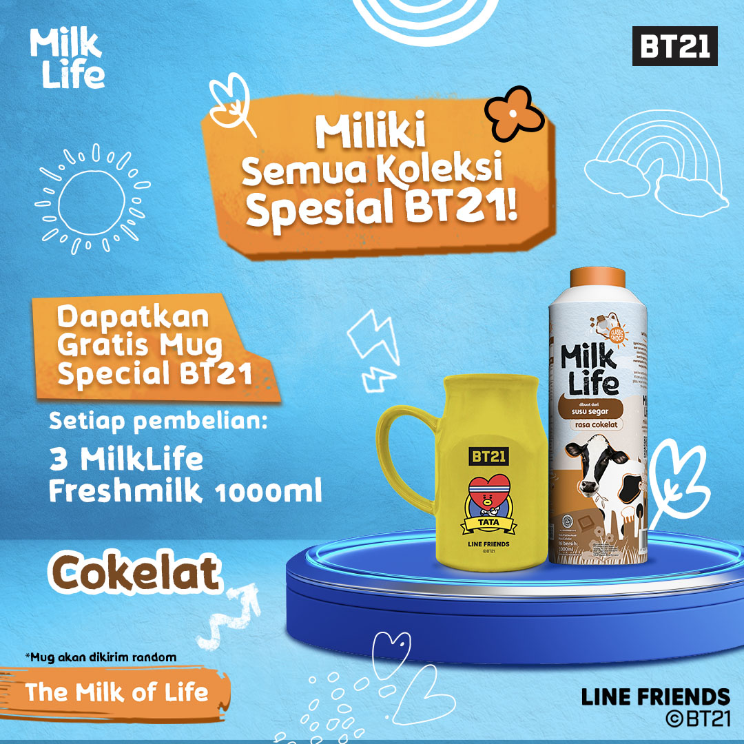 Jual Tangerang - MilkLife Fresh Milk Cokelat [1000 mL/3 pcs] + Free ...