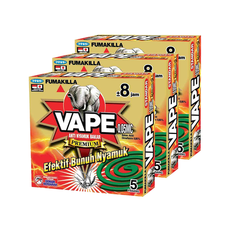 Promo VAPE Standar Premium Anti Nyamuk Bakar [0.05 MC/ 5 Pasang] Isi 3 ...