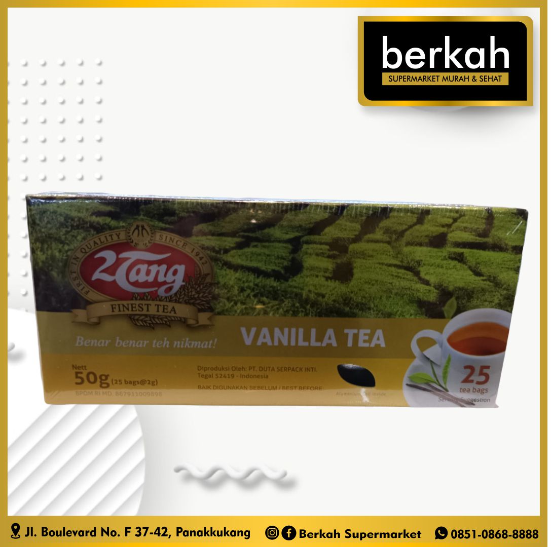 Jual 2 Tang Vanilla Tea 25 Bags Tea 50 Gram Di Seller Berkah ...