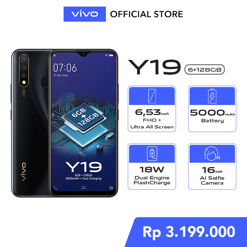 Jual vivo Y19 6GB/128GB - 6.53 FHD+ Ultra O Screen, MT6768 di Seller SKC - Sahabat Cellular | Blibli
