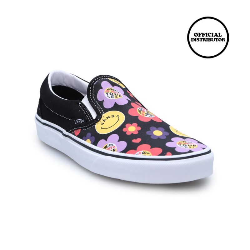 Jual Vans Classic Slip-On Sepatu - Radically Happy Black Multi di ...