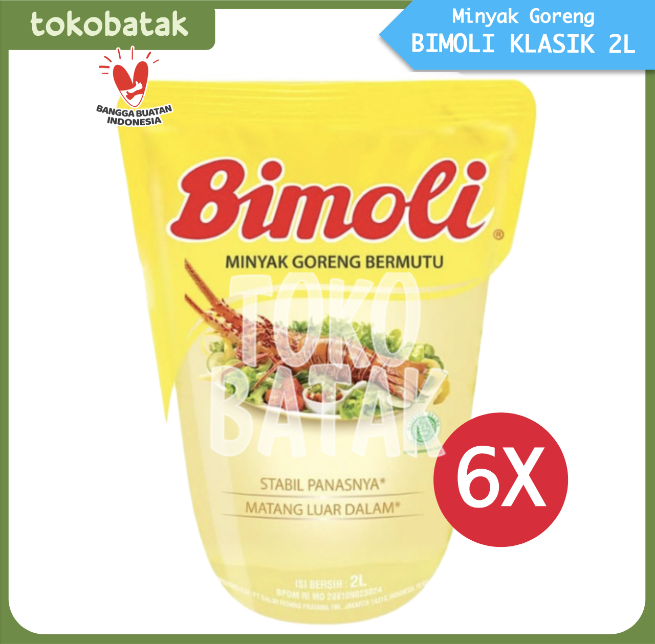 Promo Minyak Goreng Bimoli 2L - 6 Pouch Diskon 29% di Seller Toko Batak ...
