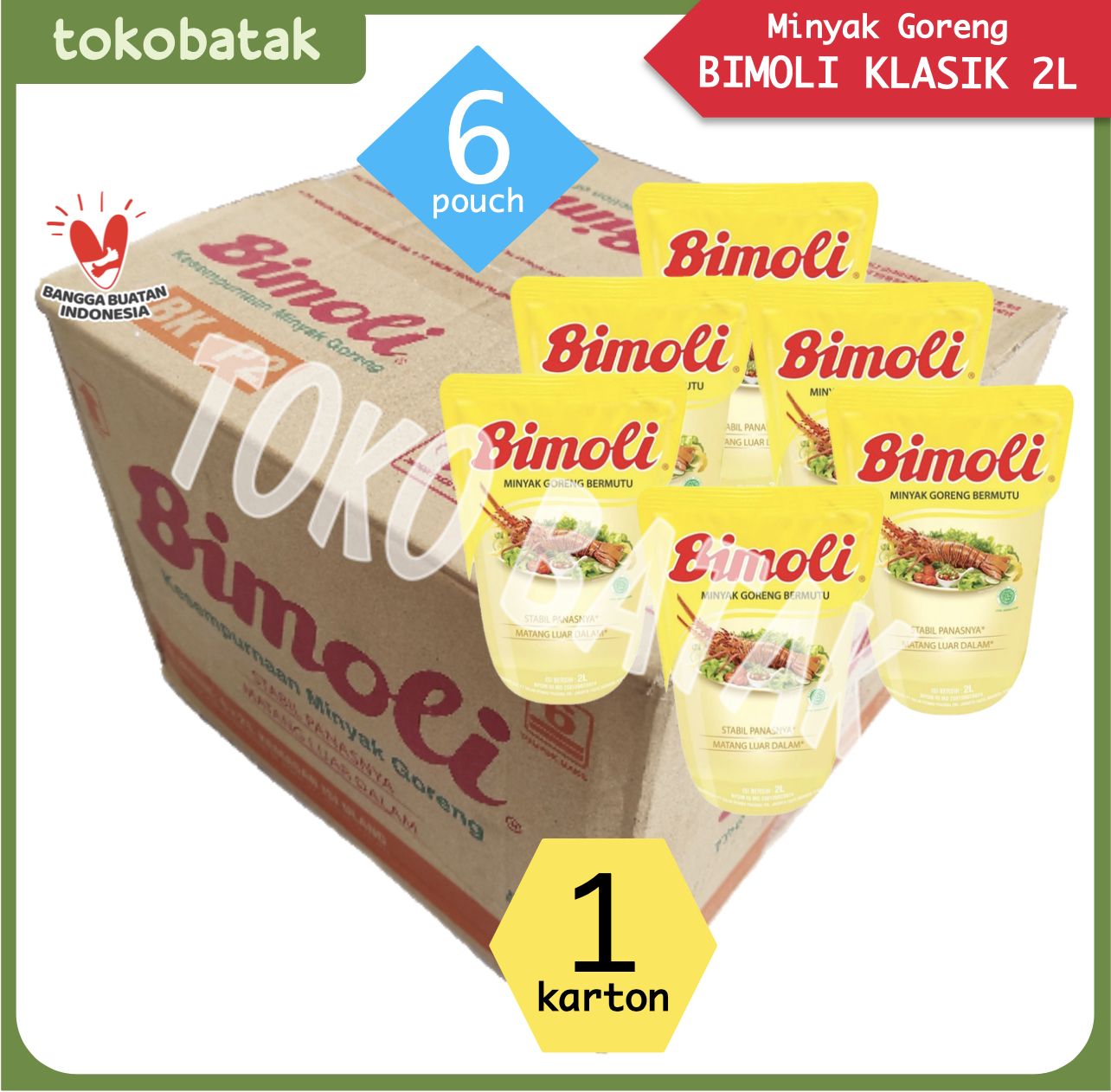 Promo Minyak Goreng Bimoli 2L - 6 Pouch Diskon 29% di Seller Toko Batak ...