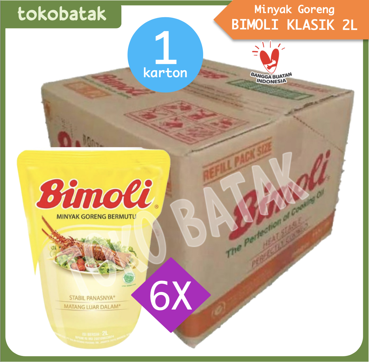 Promo Minyak Goreng Bimoli 2L - 6 Pouch Diskon 29% di Seller Toko Batak ...