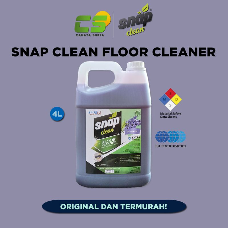 Jual SNAP CLEAN Wangi Lavender Floor Cleaner Pembersih Lantai [4 L] di ...