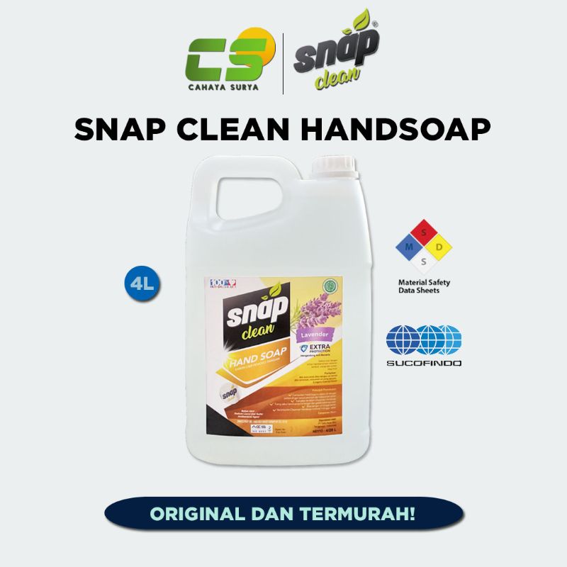 Promo Snap Clean Wangi Lavender Handsoap Sabun Cuci Tangan [4 L] Diskon ...