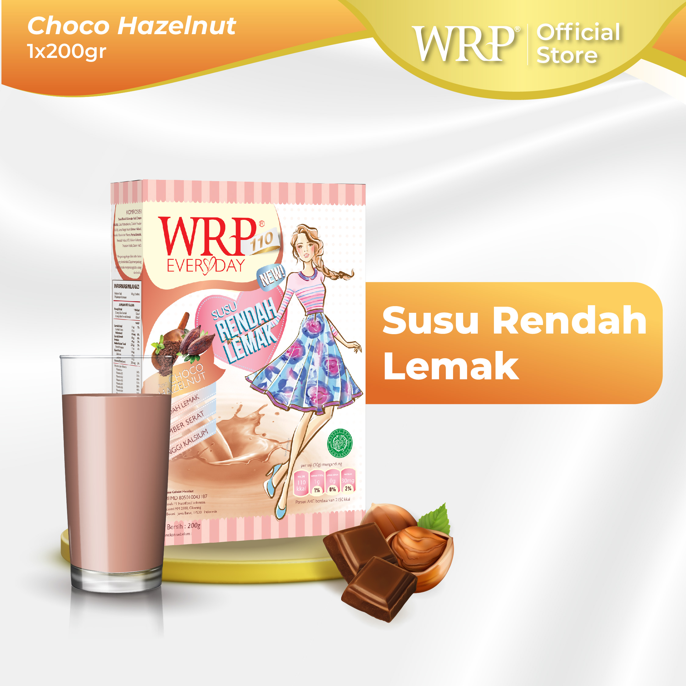 Promo WRP Chocolate Hazelnut Everyday Low Fat Milk Diskon 20% di Seller ...