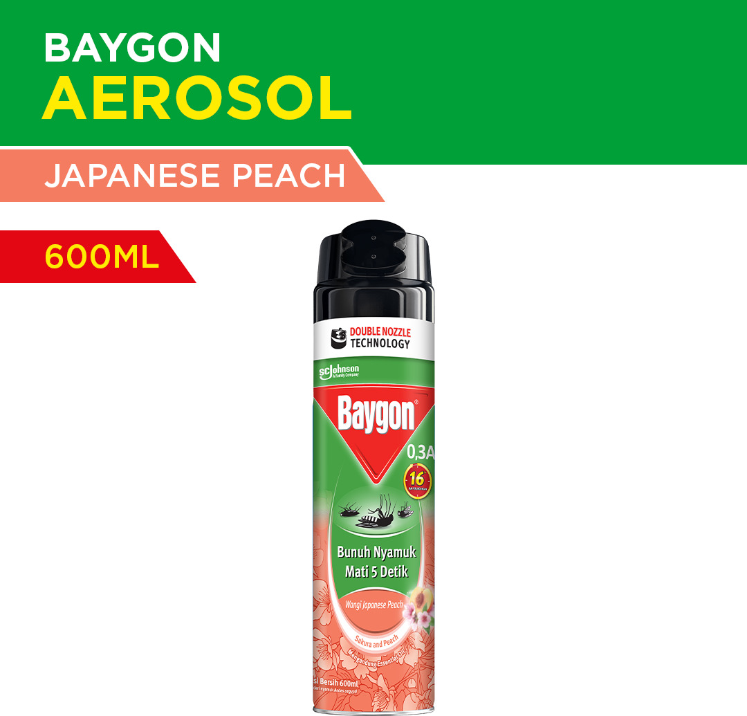 Promo Baygon Aerosol Japanese Peach Cairan Pembasmi Nyamuk dan Serangga ...