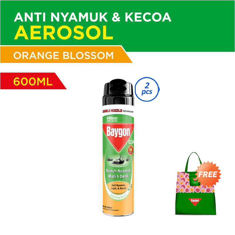 Jual FREE GIFT - Baygon Aerosol Orange Blossom Cairan Pembasmi Nyamuk ...