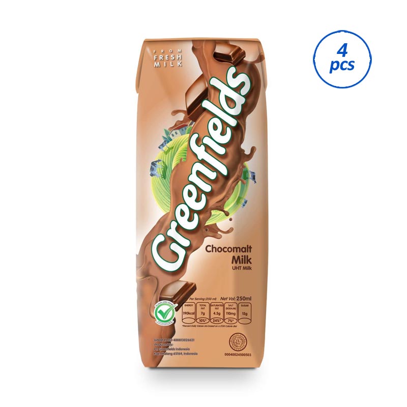 Jual Greenfields Uht Choco Malt Minuman Susu [250 Ml/4 Pcs] Di Seller ...
