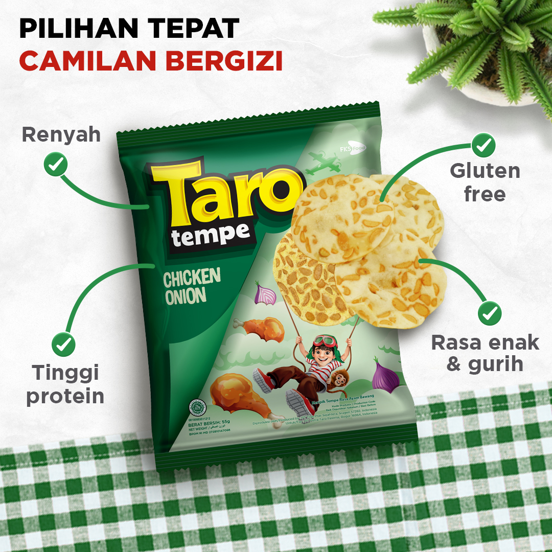 Promo Taro Tempe Chicken Onion [55 G] Diskon 9% Di Seller Bliblimart ...