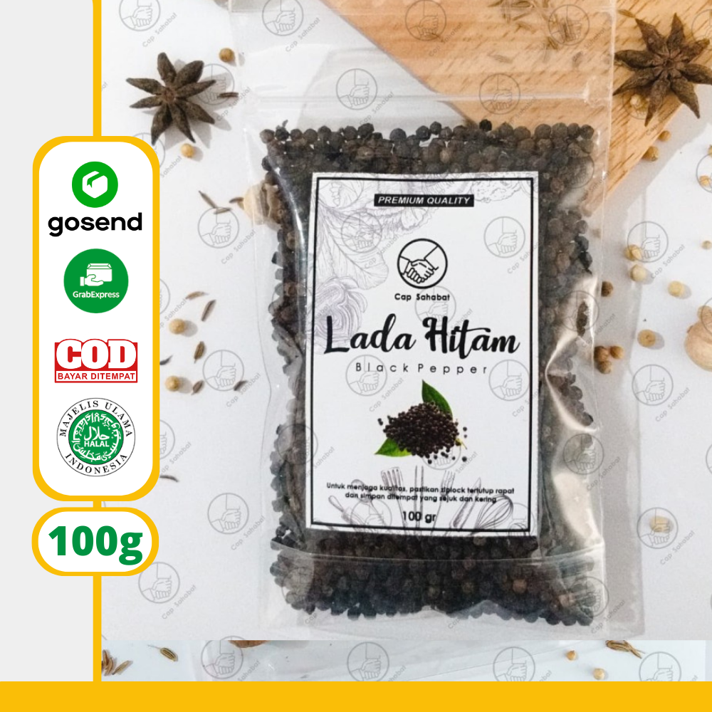 Promo Lada Hitam Asli 100gr / Biji Lada Hitam Murni 100% / Black Pepper ...