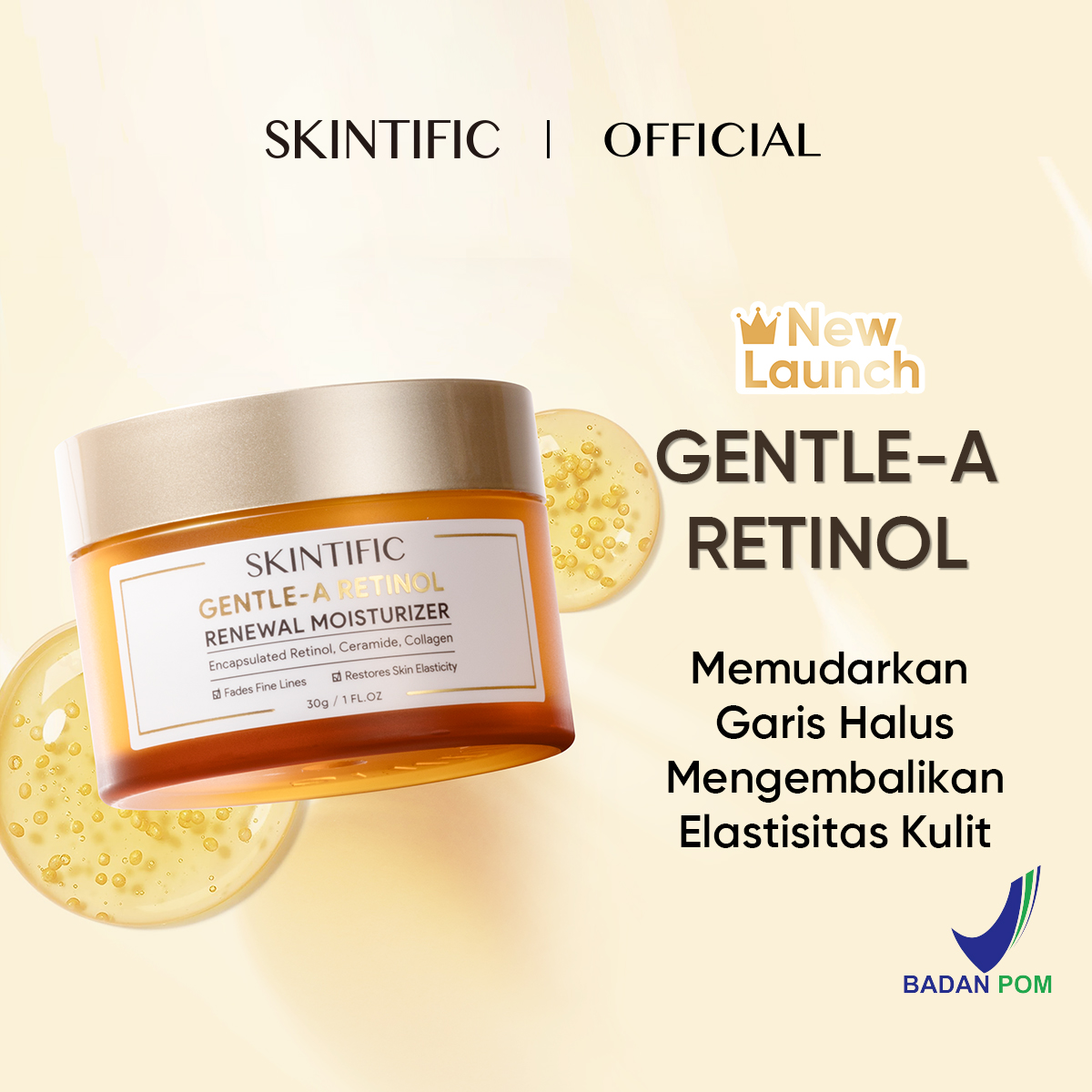 Jual Skintific Gentle-a Retinol Renewal Moisturizer Pelembab 30gr Di ...